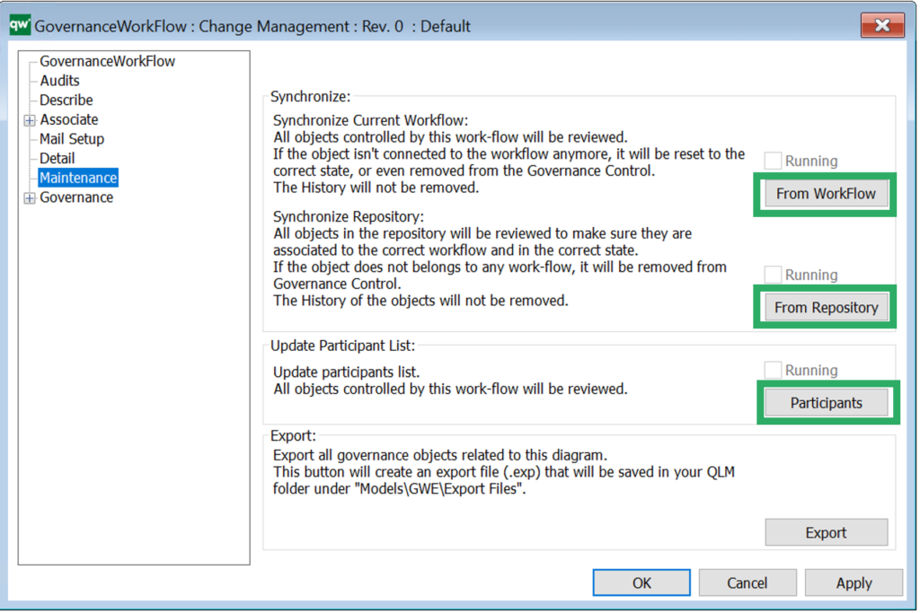 Governance Workflow | QualiWare Center of Excellence