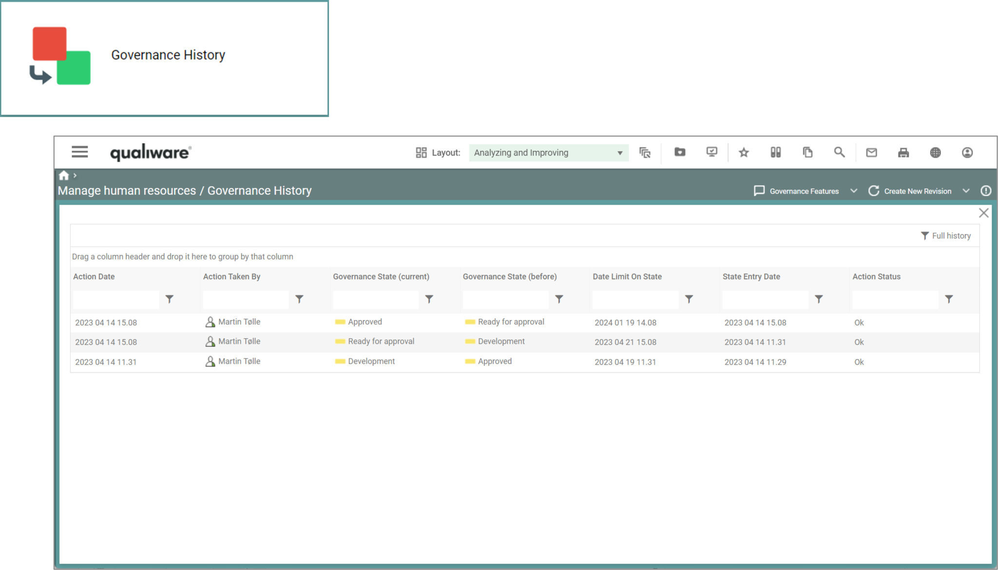 Governance Workflows | QualiWare Center of Excellence
