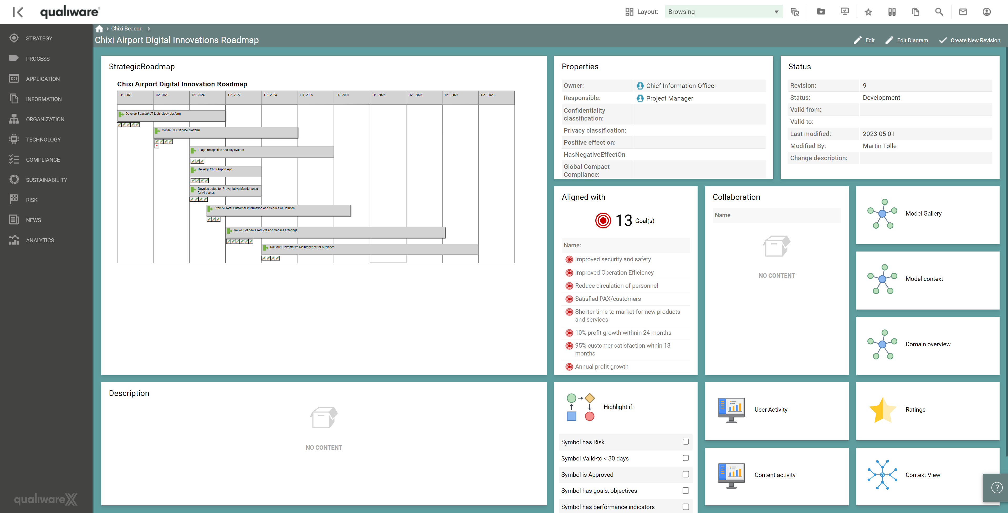 Evaluate Digitilisation Level | QualiWare Center of Excellence