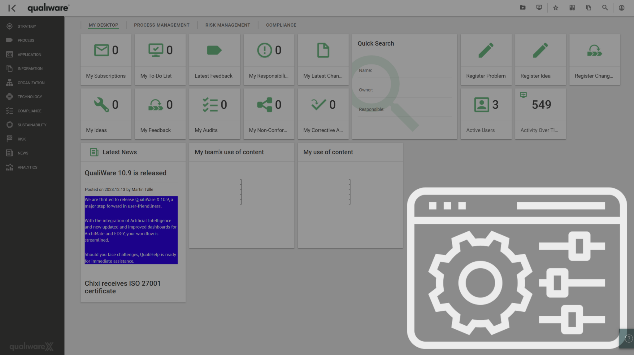 QualiWare X | QualiWare Center of Excellence